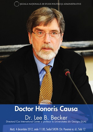 Profesorul american Lee B. Becker, Doctor Honoris Causa al SNSPA
