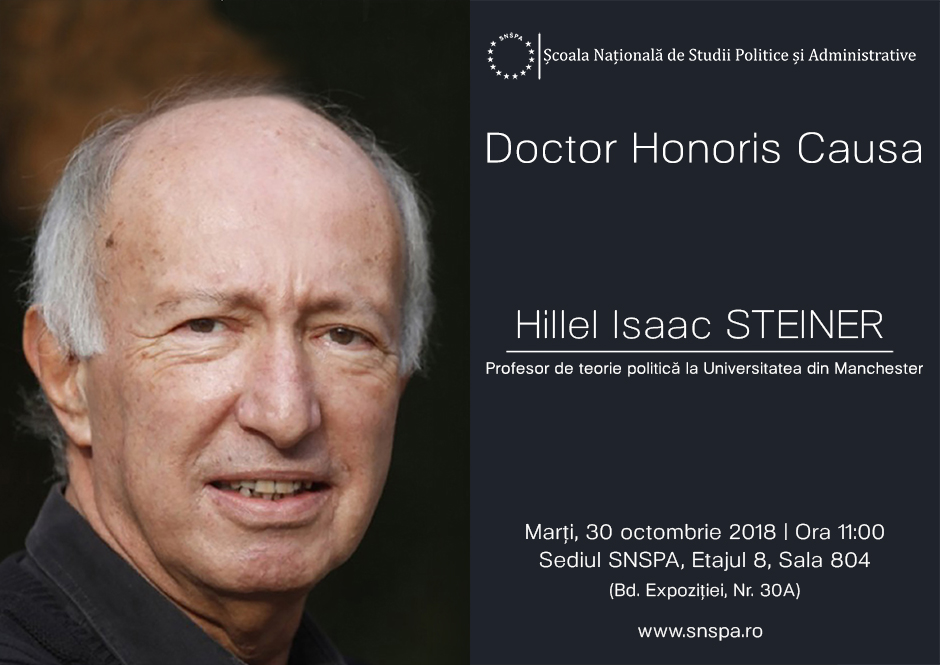 Hillel Isaac Steiner, Doctor Honoris Causa al SNSPA