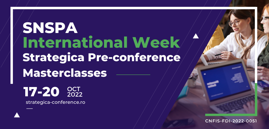 SNSPA International Week. STRATEGICA Pre-conference Masterclasses
