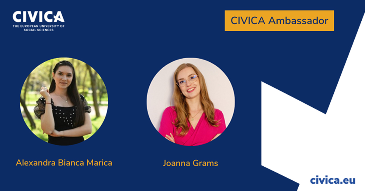 Studentele Joanna Grams și Alexandra Bianca Marica, Ambasadoare CIVICA ...